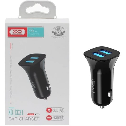 خرید و قیمت شارژر فندکی فست دو پورت XO مدل CC31 12W | ترب