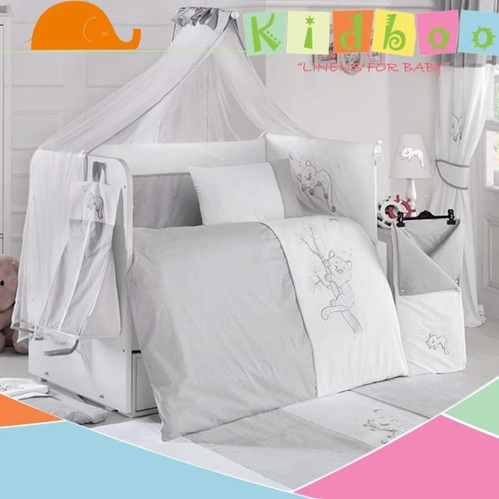 خرید و قیمت سرویس روتختی 9 تکه نوزاد کیدبو Kidboo مدل Cute Cat | ترب