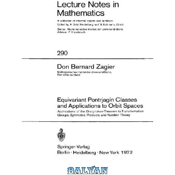 خرید و قیمت دانلود کتاب Equivariant Pontrjagin Classes And Applications To Orbit Spaces