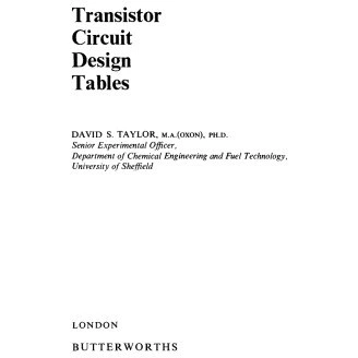 خرید و قیمت دانلود کتاب Transistor Circuit Design Tables 1971 | ترب