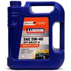 خرید و قیمت روغن موتور لوبرین تمام سنتتیک LUBRIN SN 5W-40 چهار لیتری | ترب