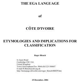 خرید و قیمت دانلود کتاب The Ega Language of Côte d'Ivoire: Etymologies ...