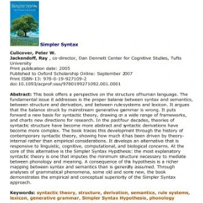 خرید و قیمت دانلود کتاب Simpler syntax ویرایش 1 | ترب