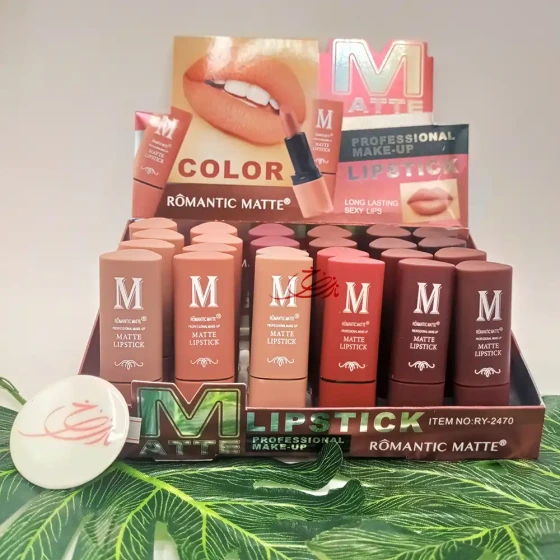 خرید و قیمت رژ لب جامد رمانتیک مخملی ROMANTIC MATTE پک 24 عددی رنگ جور ...