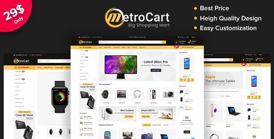 خرید و قیمت دانلود قالب پرستاشاپ Metrocart – قالب فروشگاهی لوازم ...