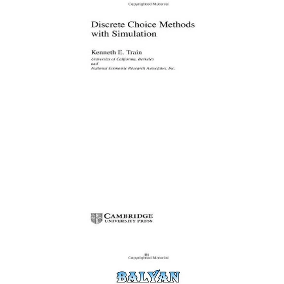 خرید و قیمت دانلود کتاب Discrete Choice Methods with Simulation | ترب