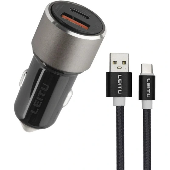 خرید و قیمت شارژر فندکی TYPE.C برند LEITU مدل LCC5 | ترب