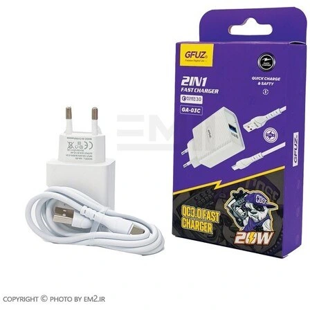 خرید و قیمت شارژر Type-C فست Gfuz 20W مدل Ga-03C - نامشخص | ترب