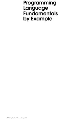 خرید و قیمت دانلود کتاب Programming Language Fundamentals by Example ...