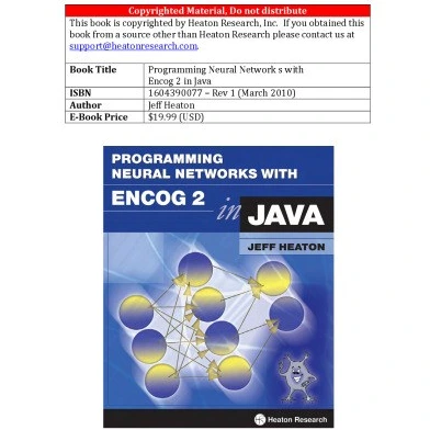خرید و قیمت دانلود کتاب Programming Neural Networks with Encog 2 in Java 2010 | ترب