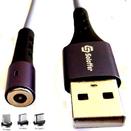 خرید و قیمت کابل شارژ مغناطیسی سه سر solofer مدل CC36 طول 1 متر | ترب