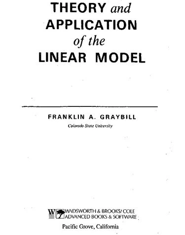 خرید و قیمت دانلود کتاب Theory and Application of the Linear Model 1976 ...