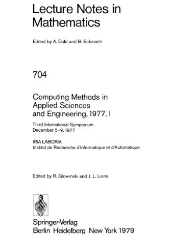 خرید و قیمت دانلود کتاب Computing Methods in Applied Sciences and ...