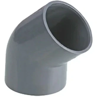 خرید و قیمت زانو 45 درجه چسبی 110 UPVC پیمتاش | ترب