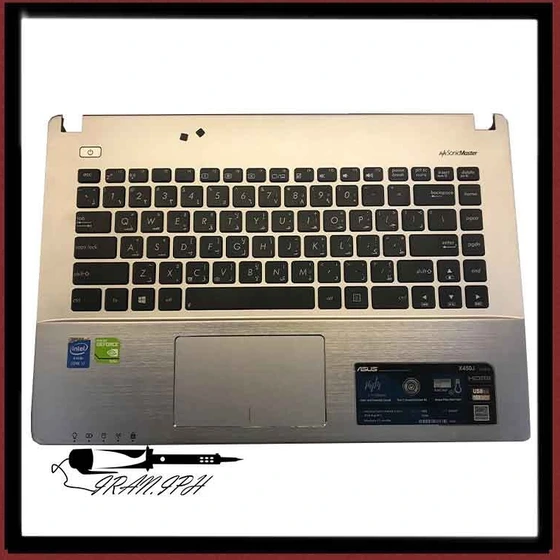 خرید و قیمت کیبورد لپ تاپ ASUS X450JF با فریم نقره ای | ترب