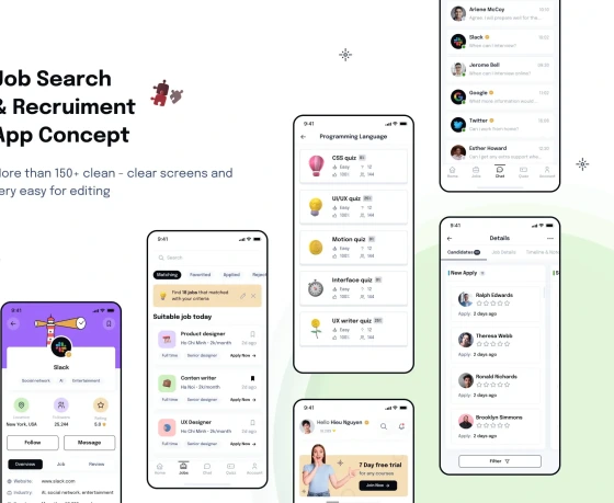 خرید و قیمت دانلود پروژه لایه باز فیگما و یو آی کیت Jobby - Job Finder ...