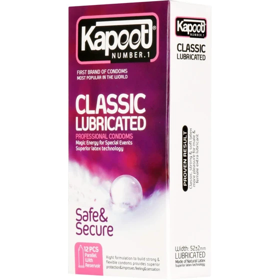 خرید و قیمت کاندوم کاپوت (Kapoot) مدل Classic Lubricated بسته 12 عددی | ترب