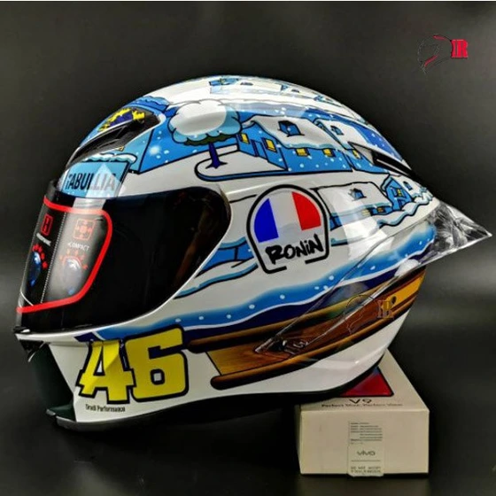 خرید و قیمت کلاه کاسکت فک ثابت طرح AGV مدل SNOWY | ترب