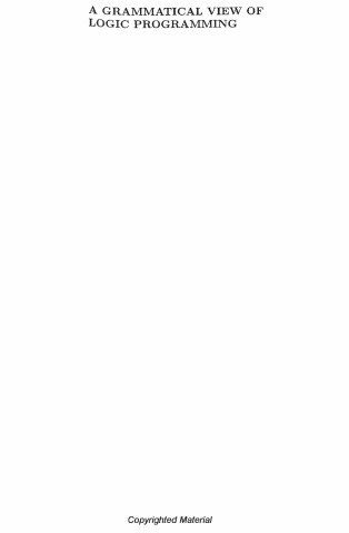 خرید و قیمت دانلود کتاب A Grammatical View of Logic Programming 1993 | ترب