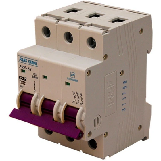 خرید و قیمت کلید مینیاتوری پارس فانال 32 آمپر سه پل مدل PFN-3P | ترب