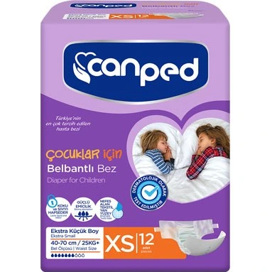 خرید و قیمت پوشک کودک جان پد Canped سایز XS بسته 12عددی | ترب