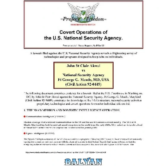 خرید و قیمت دانلود کتاب Covert operations of the NSA | ترب