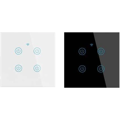 خرید و قیمت کلید لمسی هوشمند بی سیم چهار پل TUYA مدل KN-LS3004B | ترب