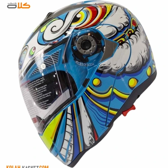 خرید و قیمت کلاه کاسکت فک متحرک DA1 مدل 108 BLUE sky | ترب