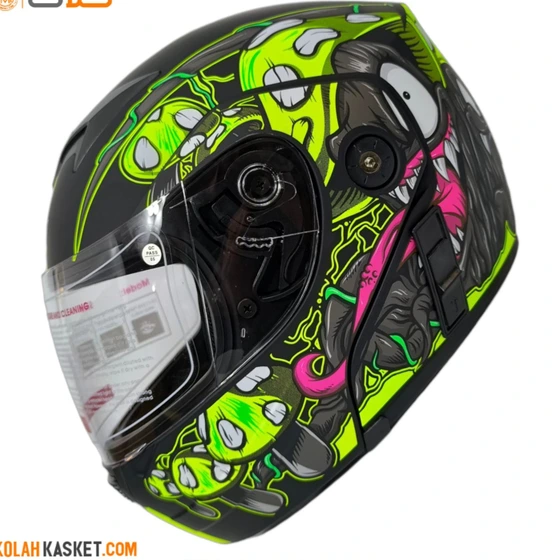 خرید و قیمت کلاه کاسکت فک متحرک عینک دار DA1 | مدل 102 Frog | ترب