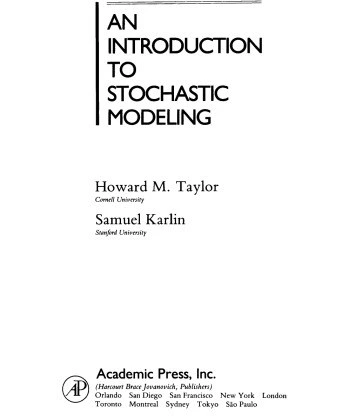خرید و قیمت دانلود کتاب An Introduction to Stochastic Modeling 1984 | ترب