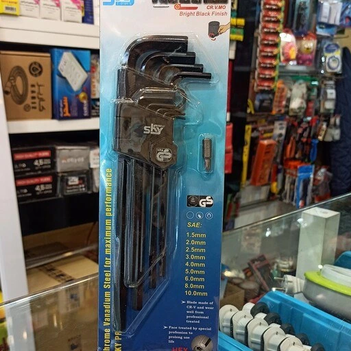 خرید و قیمت ست 9 تایی دسته بلند آچار آلن برند اسکای | ترب