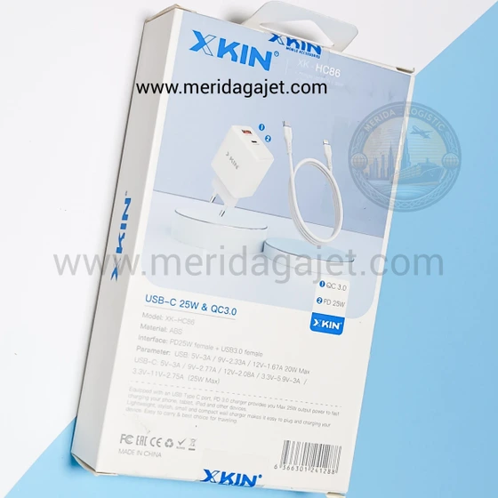خرید و قیمت شارژر دیواری ایکس کین مدل X KIN XK-HC86 به همراه کابل XKIN سفید | ترب