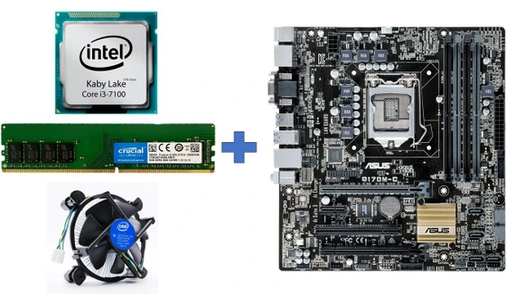 خرید و قیمت باندل مادربرد ASUS مدل Q170 با پردازنده I3 7100 | ترب