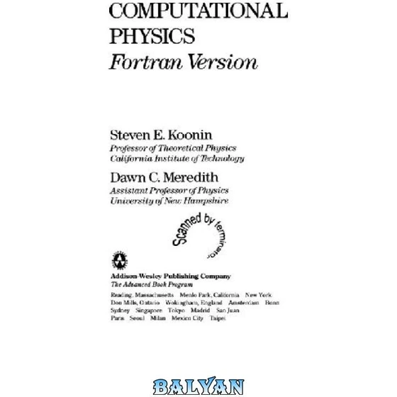 خرید و قیمت دانلود کتاب Computational Physics Fortran Version ترب