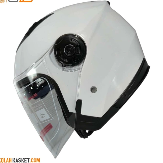 خرید و قیمت کلاه موتور بدون فک سفید عینک دار DA1 | مدل 402 White | ترب