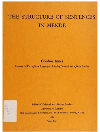 خرید و قیمت دانلود کتاب The Structure of Sentences in Mende (language ...
