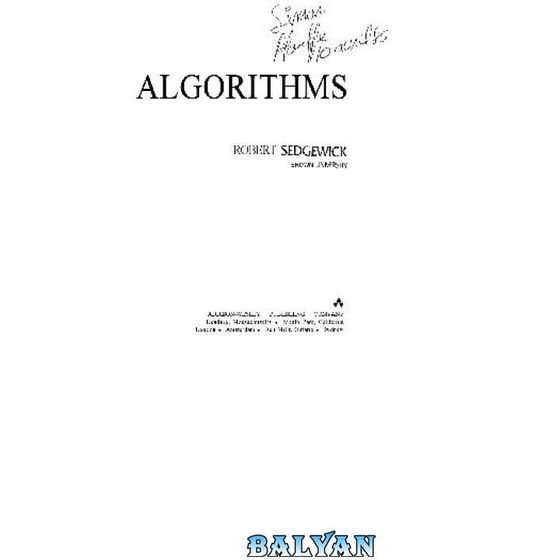 خرید و قیمت دانلود کتاب Algorithms Addison Wesley Series In Computer Science ترب
