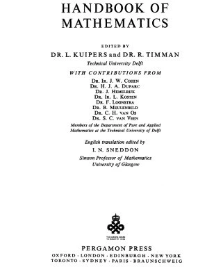 خرید و قیمت دانلود کتاب Handbook of Mathematics [1st English ed.] | ترب