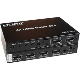 خرید و قیمت ماتریکس HDMI 2×4 کی نت مدل K-MAHD2024 با ریموت کنترل | ترب