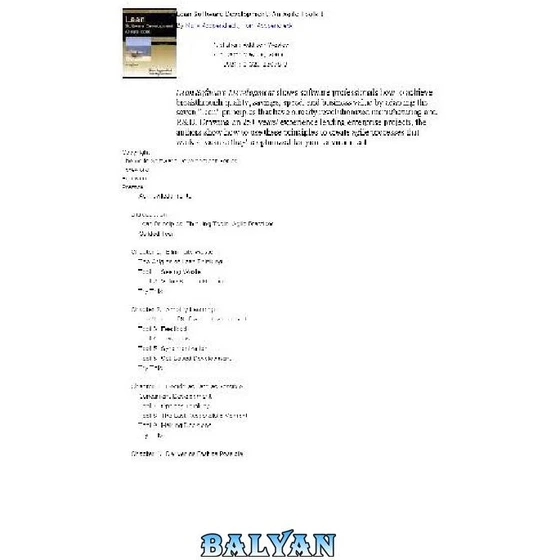 خرید و قیمت دانلود کتاب Lean Software Development An Agile Toolkit The Agile Software