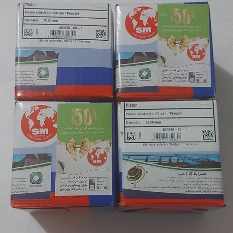 خرید و قیمت رینگ و پیستون استاندارد پژو 206 ، رانا و 405 با موتور tu5 آلمان SM | ترب