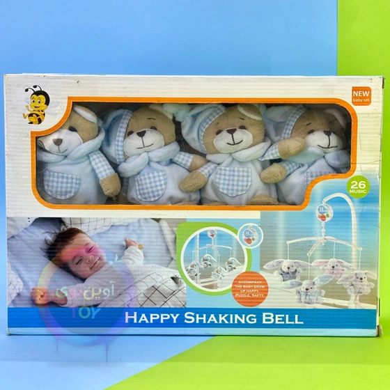 خرید و قیمت آویز تخت کودک موزیکال Happy Shaking Bell طرح خرگوش | ترب