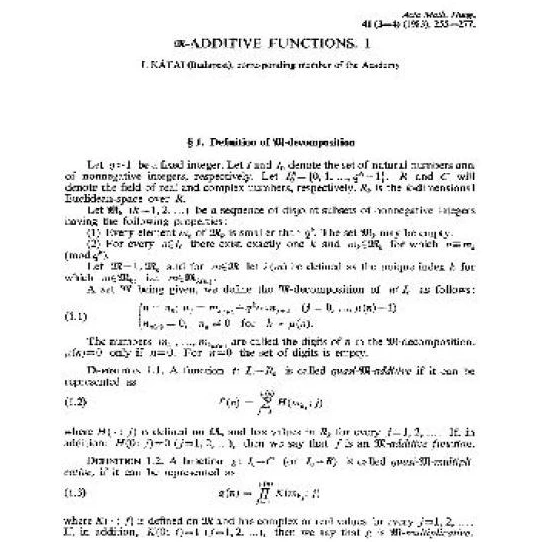 خرید و قیمت دانلود کتاب M-Additive functions. I | ترب