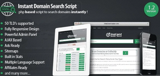 خرید و قیمت دانلود اسکریپت Php بررسی دامنه Instant Domain Search Script ترب