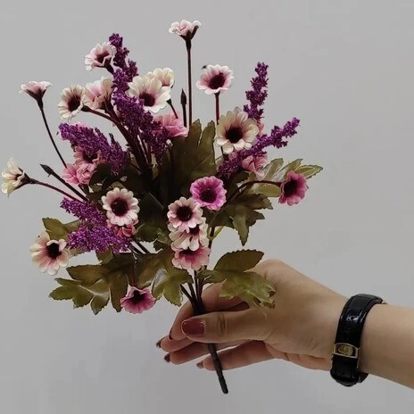 خرید و قیمت دسته گل مصنوعی (بوته بابونه دورنگ عالی ) | ترب