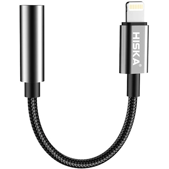 خرید و قیمت کابل تبدیل لایتنینگ به AUX برند هیسکا مدل W24 طول 0.1 متر | ترب