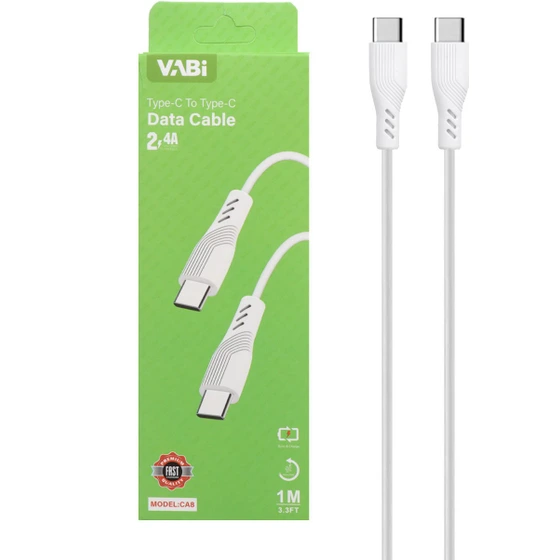 خرید و قیمت کابل شارژ سوپر فست VABI Type-C to Type-C مدل CA8 - سفید | ترب