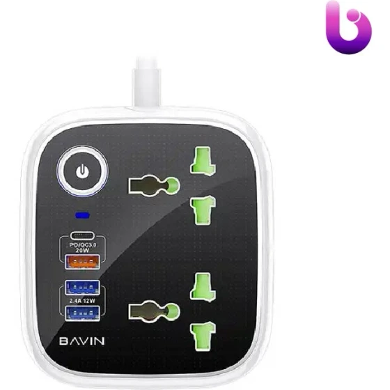 خرید و قیمت چند راهی برق و شارژر باوین Bavin PC830 دارای 4 پورت | ترب