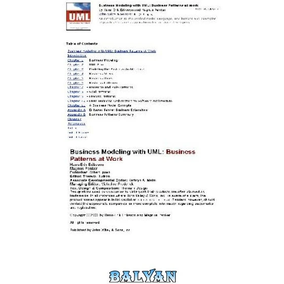 خرید و قیمت دانلود کتاب Business Modeling With Uml Business Patterns