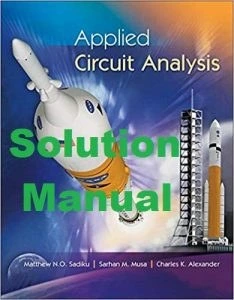 خرید و قیمت Solution Manual for Applied Circuit Analysis – Matthew Sadiku, Sarhan Musa | ترب